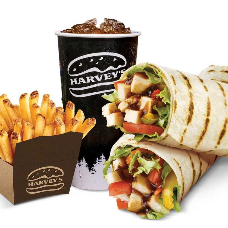 Grilled Chicken Wrap Combo » Harvey's