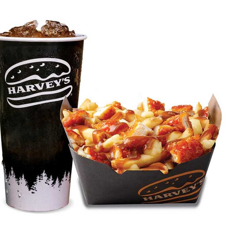 Buffalo Chicken Poutine W 20oz Soft Drink » Harvey's